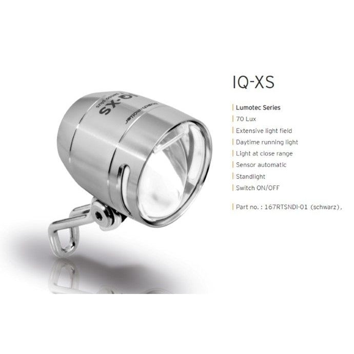 Busch & Müller Lumotec IQ-XS Silver (Dynamo Front Light) — 70 Lux | The ...