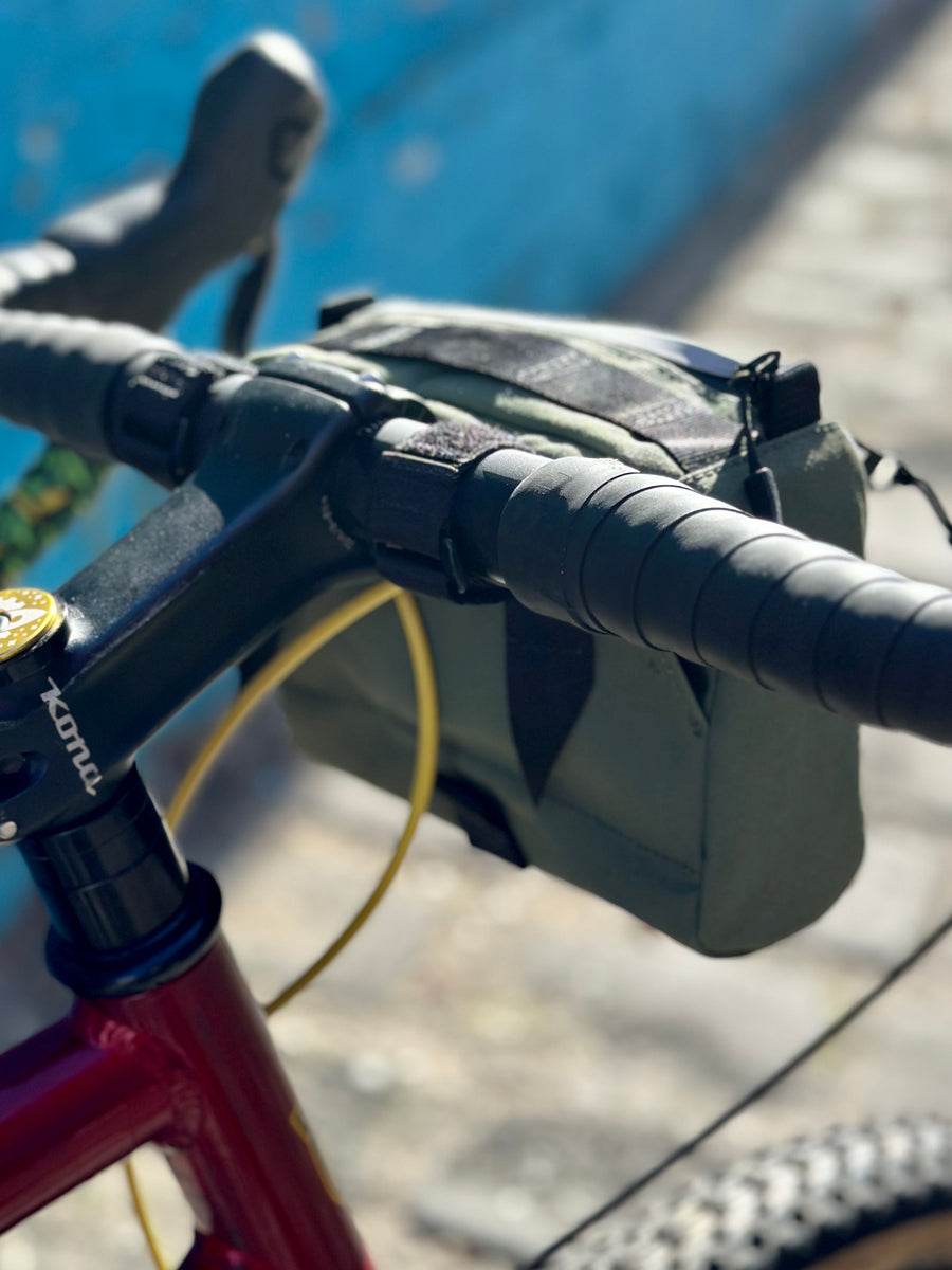 Clouds Make Tracks Le Snack (Handlebar Bag) — Khaki | The Rocket Surgeon