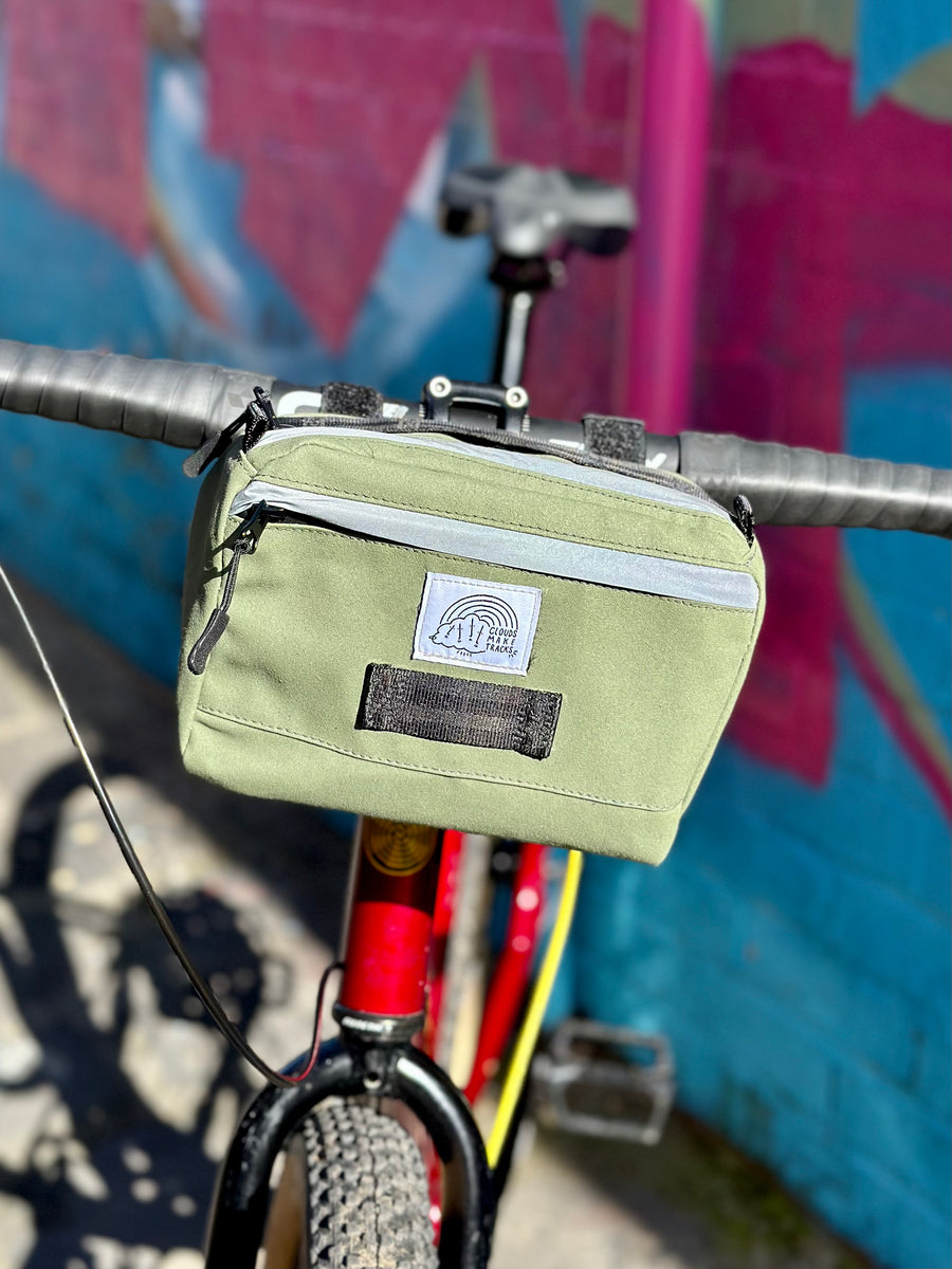Clouds Make Tracks Le Snack (Handlebar Bag) — Khaki | The Rocket Surgeon